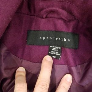 Apostrophe | Jackets & Coats | Plum Winter Coat Medium | Poshmark
